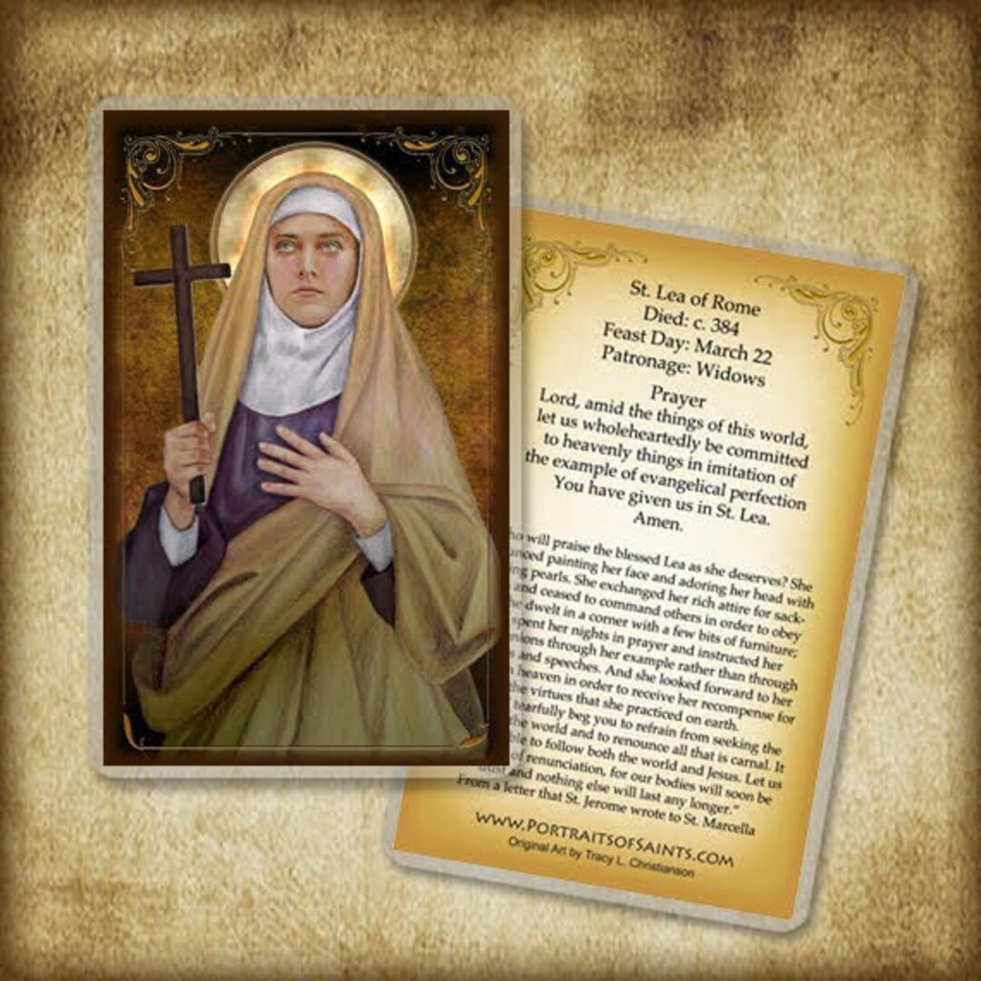 St. Lea of Rome Prayer Card, Contemporary of St. Jerome - Etsy