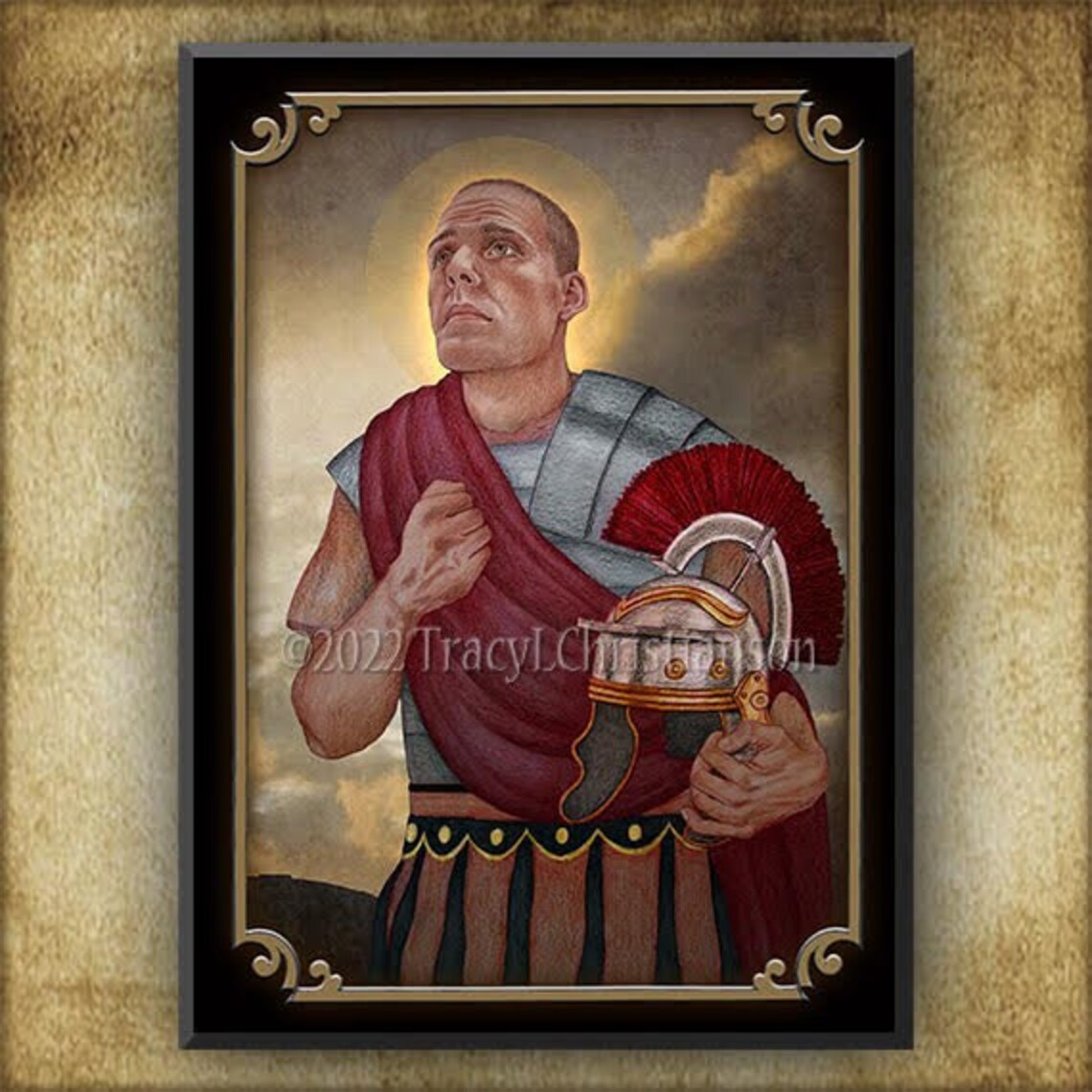 St. Longinus the Centurion Plaque/icon & Holy Card Gift Set - Etsy