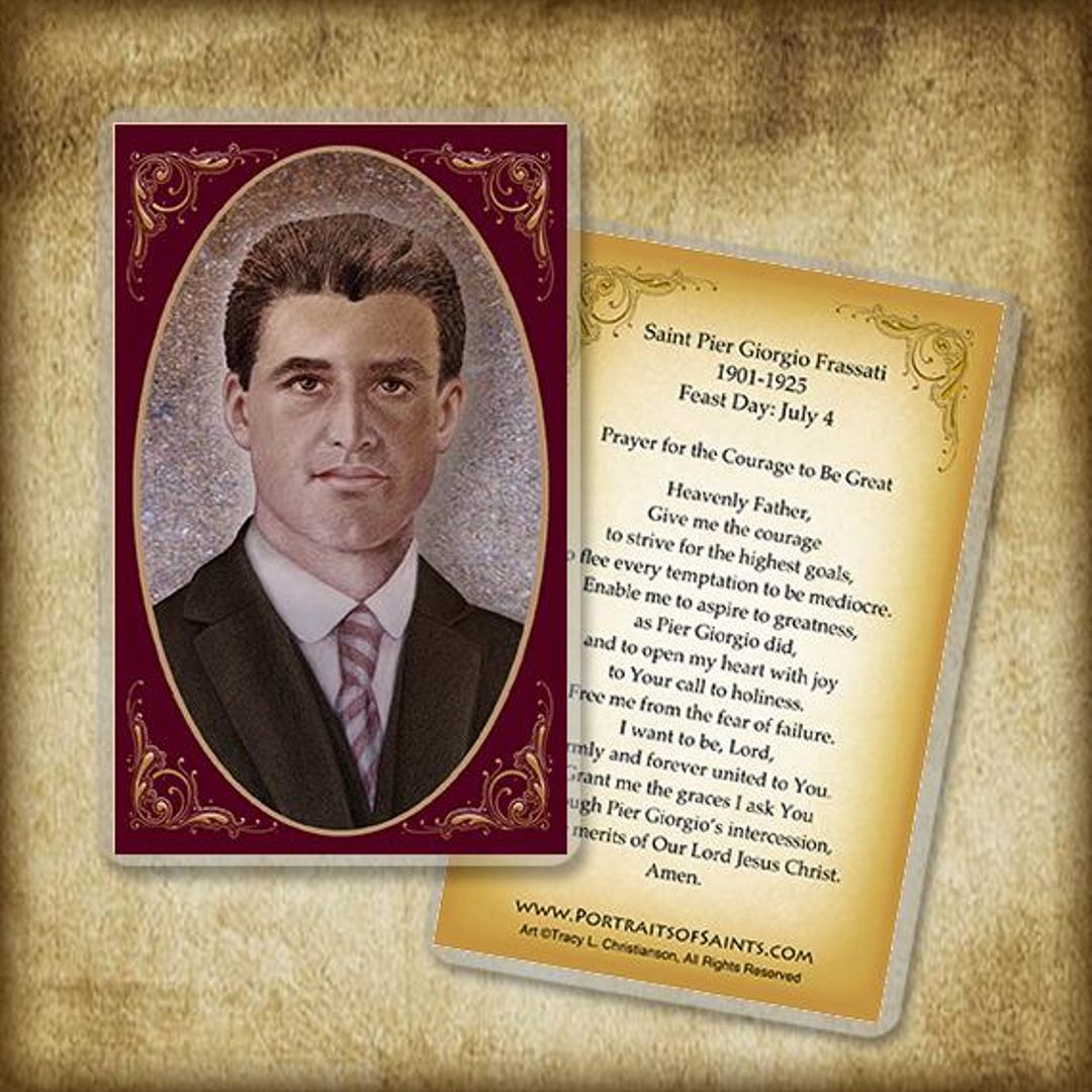 St. Pier Giorgio Frassati Holy Card/prayer Card, Prayer for Youth - Etsy