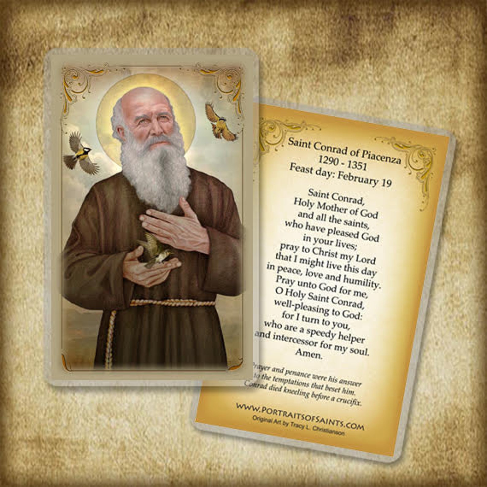 St. Conrad of Piacenza Catholic Holy Card - Etsy