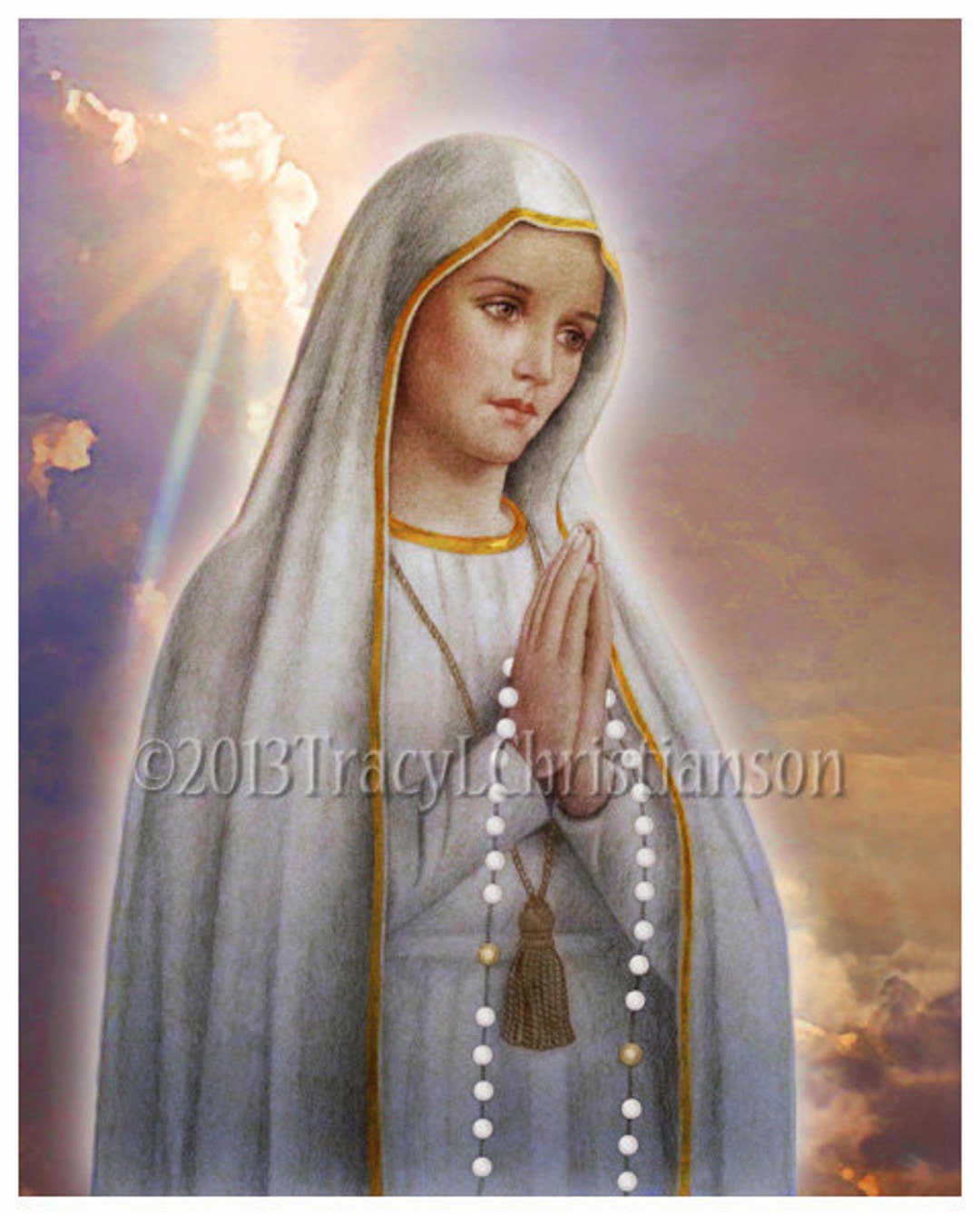 Our Lady of Fatima, Virgin Mary Catholic Art Print , Blessed Mother - Etsy