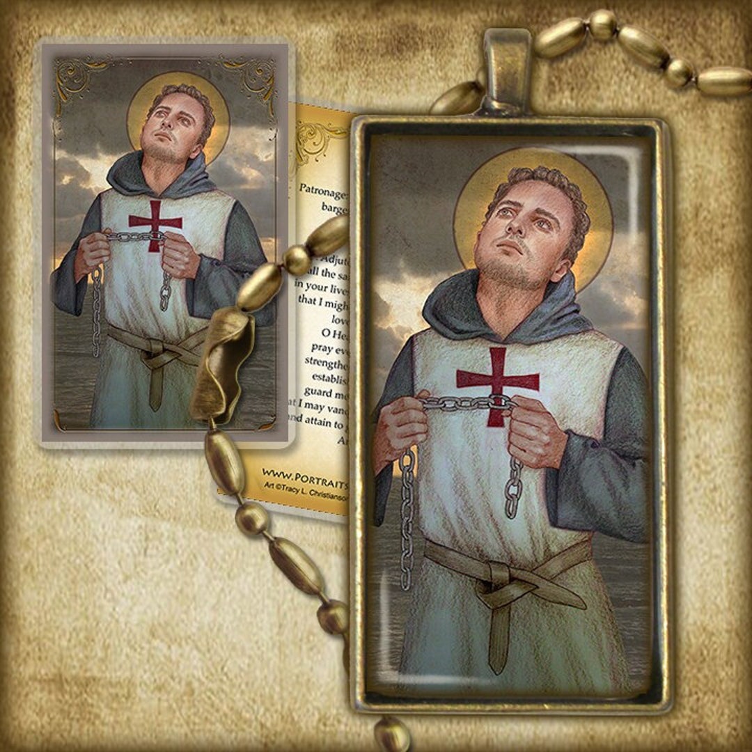 St. Adjutor Pendant/key Chain and Holy Card GIFT SET for Swimmers - Etsy