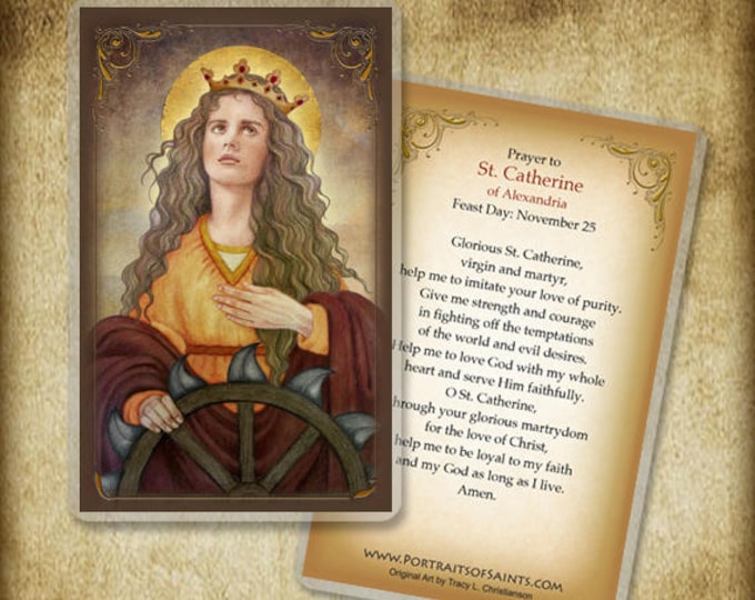 St. Catherine of Alexandria Prayer Card Patron of Single - Etsy