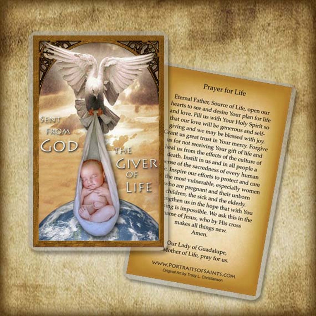 Giver of Life Holy Card for Prolife - Etsy