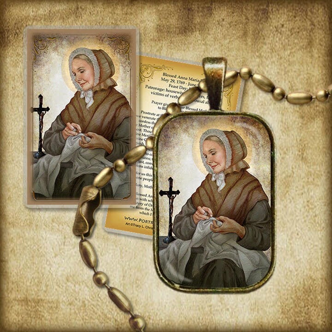 Bl. Anna Maria Taigi Pendant/key Chain and Holy Card GIFT SET - Etsy
