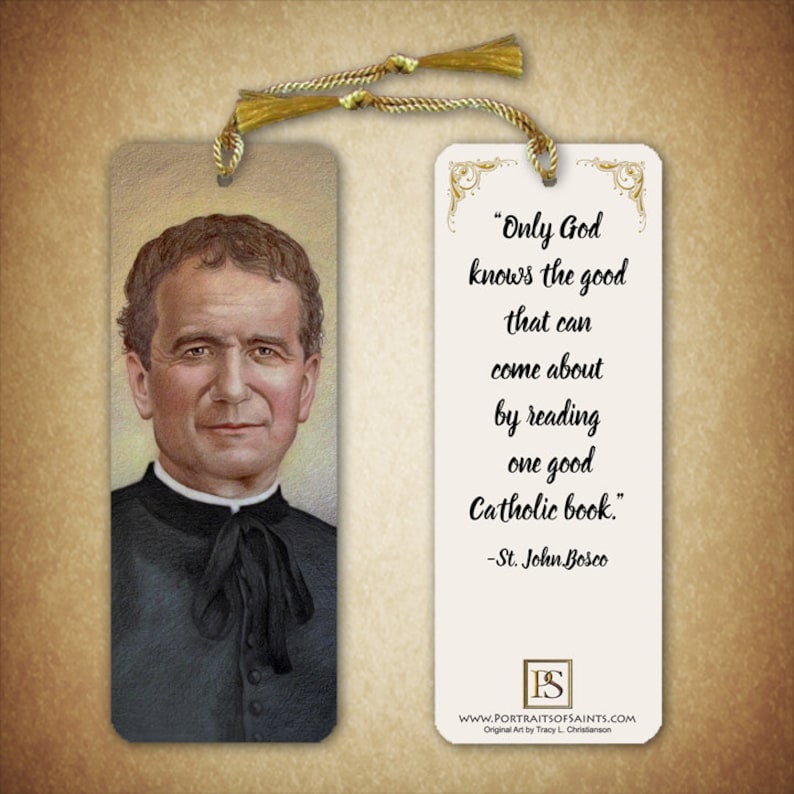 St. John Bosco Bookmark, Catholic - Etsy