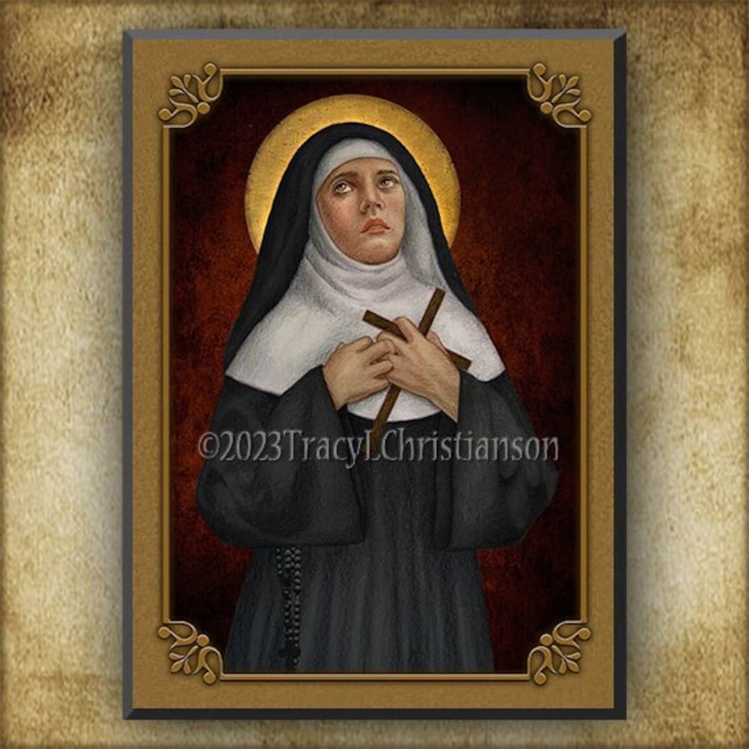 St. Marie of the Incarnation Wood Icon & Holy Card GIFT SET Patron ...