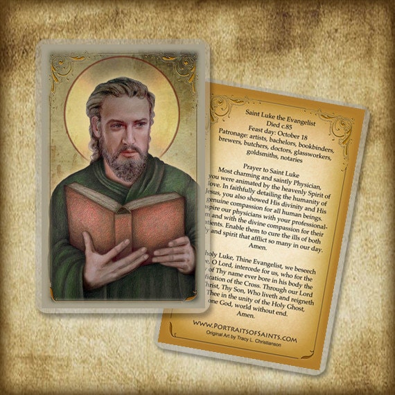 St. Luke the Evangelist Holy Card/prayer Card Writer of the - Etsy