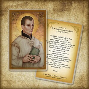 St. Claude De La Colombière Holy Card, Devotion to the Sacred Heart of ...