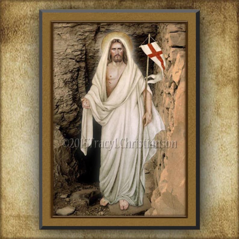The Resurrection of Jesus Christ Wood Icon & Holy Card GIFT SET ...