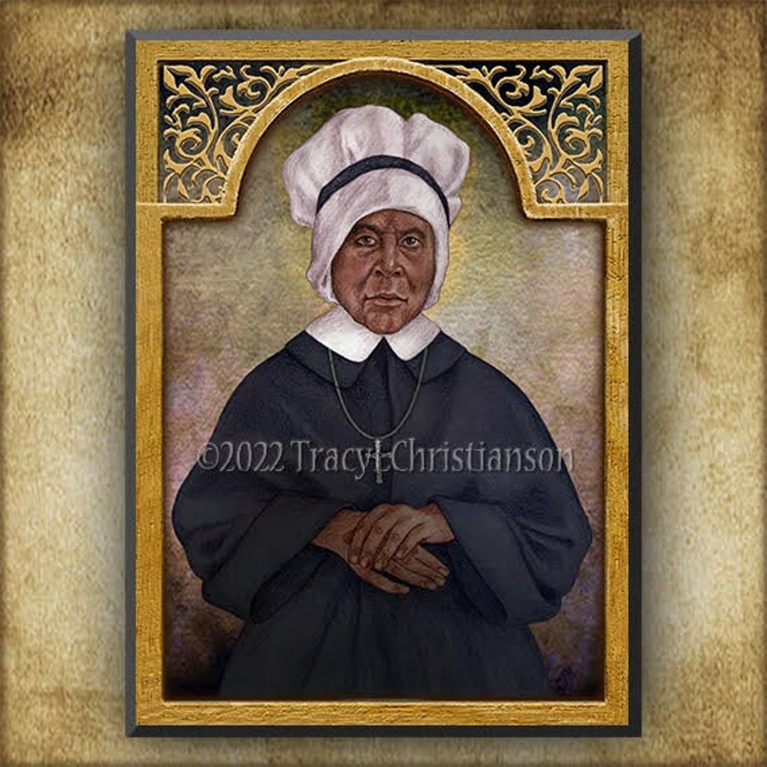 Mother Mary Lange Wood Plaque/wood Icon and Holy Card GIFT SET for a ...