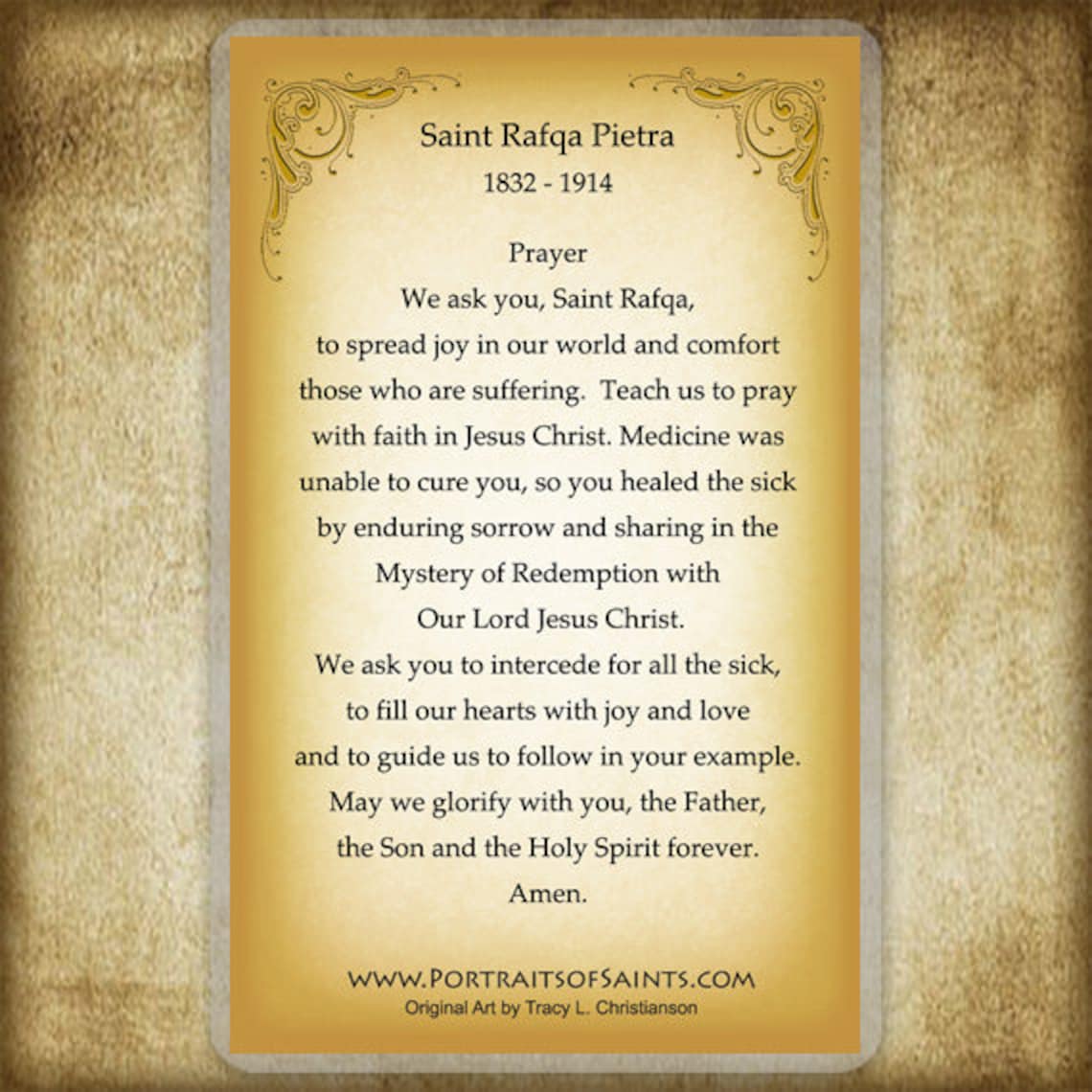 St. Rafqa Holy Card, Saint From the Middle East - Etsy