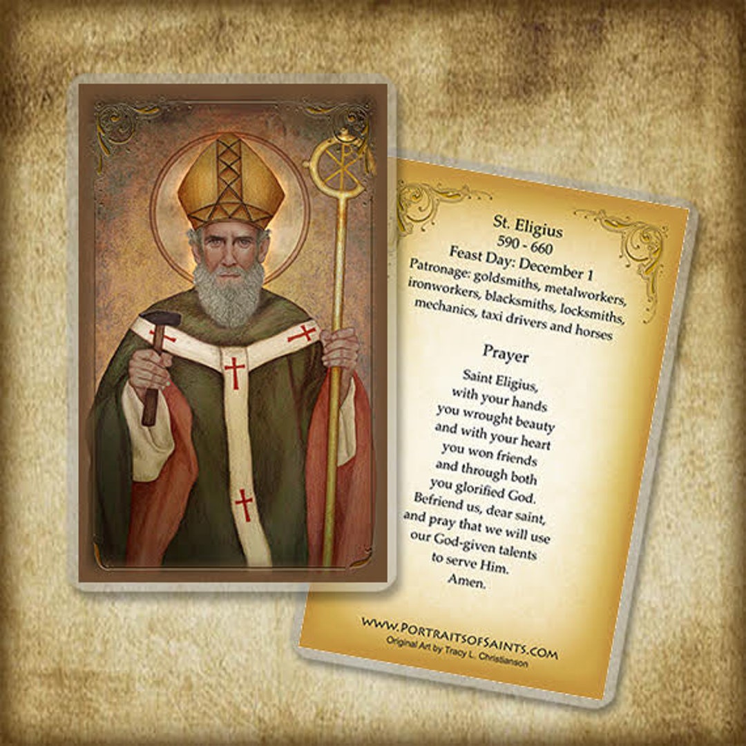 St. Eligius Holy Card / Prayer Card - Etsy