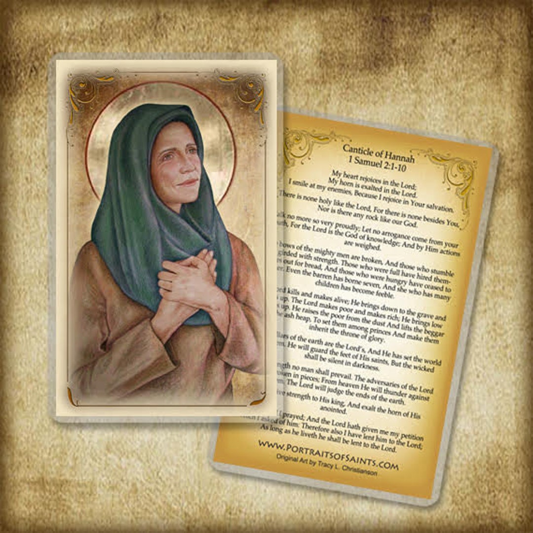 St. Hannah Holy Card, Catholic Prayer Card - Etsy