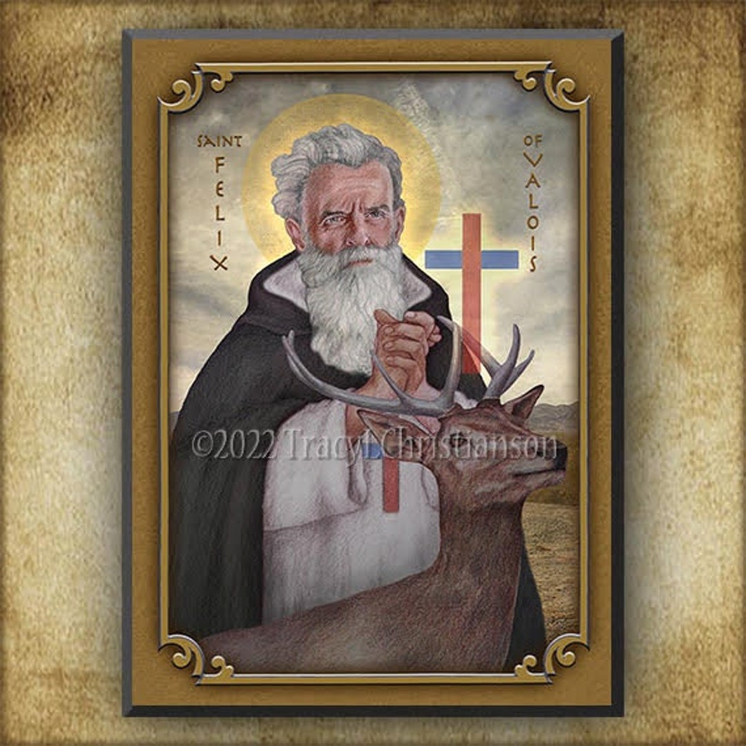 St. Felix of Valois Wood Icon/plaque & Holy Card GIFT SET - Etsy