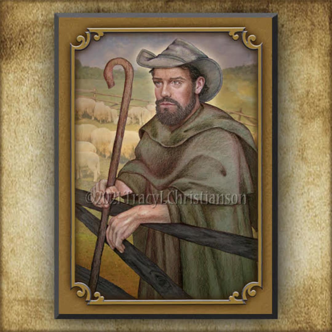 St. Drogo Wood Icon & Holy Card GIFT SET, Patron of Coffee - Etsy