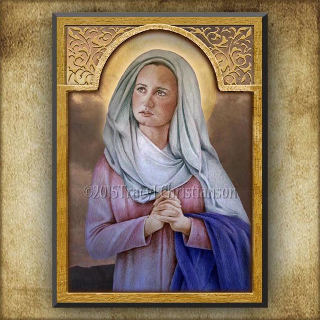 St. Lydia Purpuraria Wood Icon/plaque & Holy Card GIFT SET, Saint Paul ...