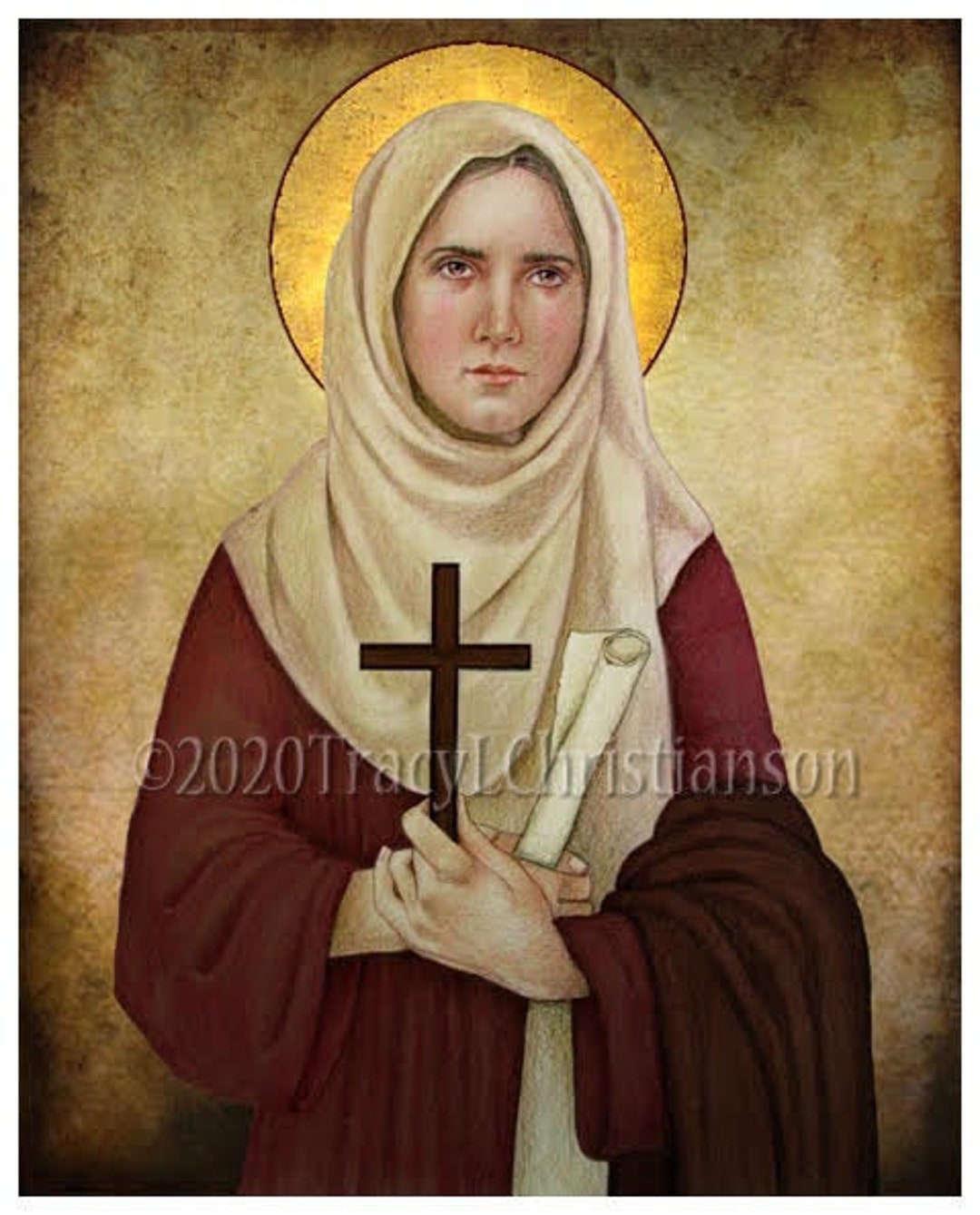 St. Phoebe Art Print, Catholic Saint - Etsy