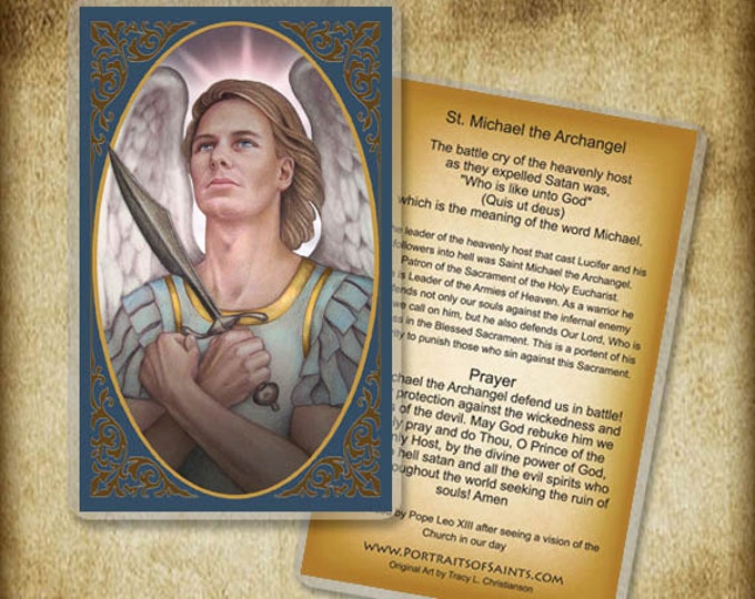 St. Michael the Archangel Prayer Card Guardian of the | Etsy