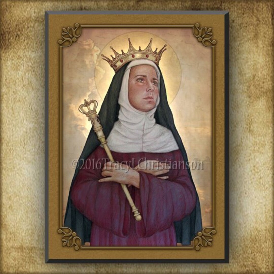 St. Matilda Wood Plaque and Holy Card GIFT SET, Catholic Patron of ...