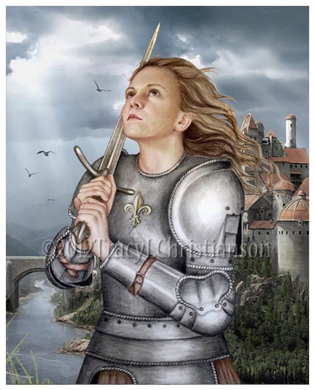 St. Joan of Arc Art Print Catholic Patron Saint of France - Etsy St. Joan of Arc Art Print Catholic Patron Saint of France - Etsy