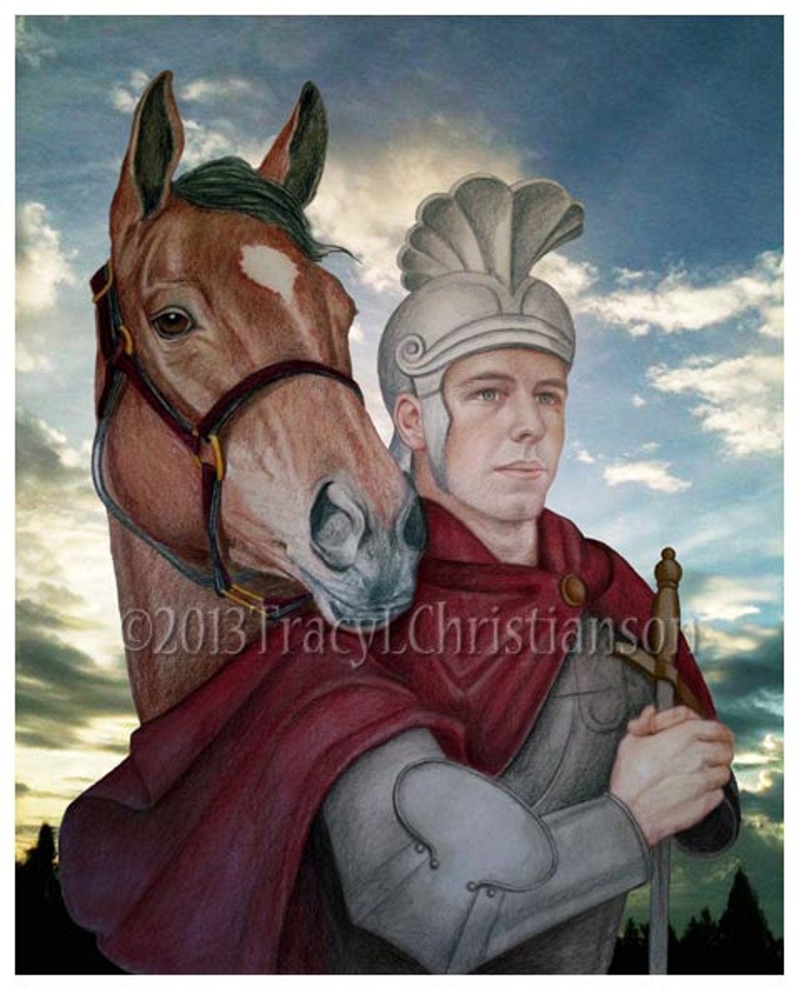 St. Martin of Tours Art Print, Catholic Patron Saint of Equestrians, - Etsy