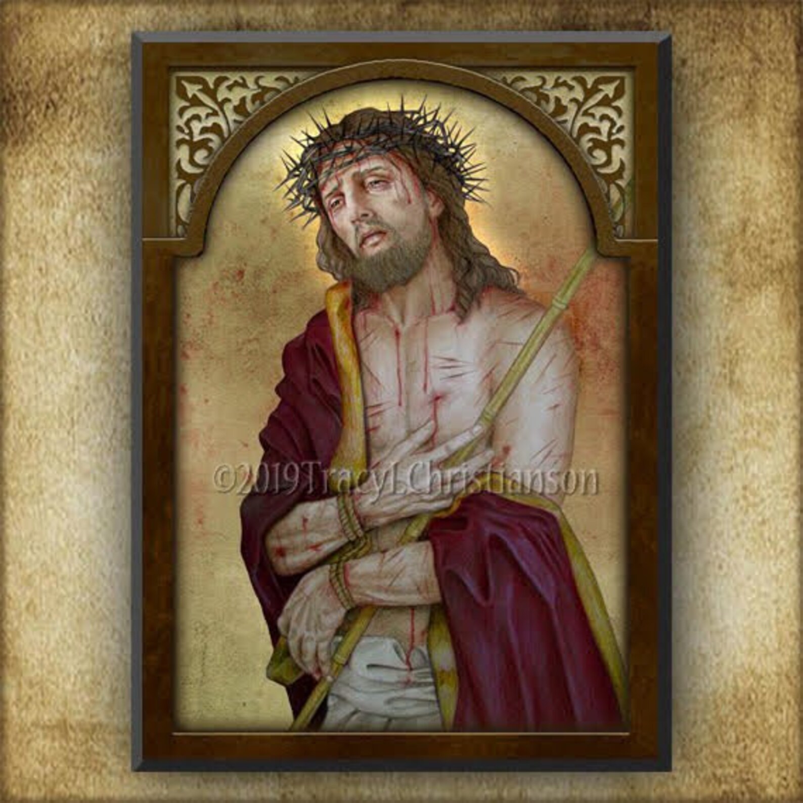 Ecce Homo Wood Plaque & Holy Card GIFT SET for a Catholic - Etsy