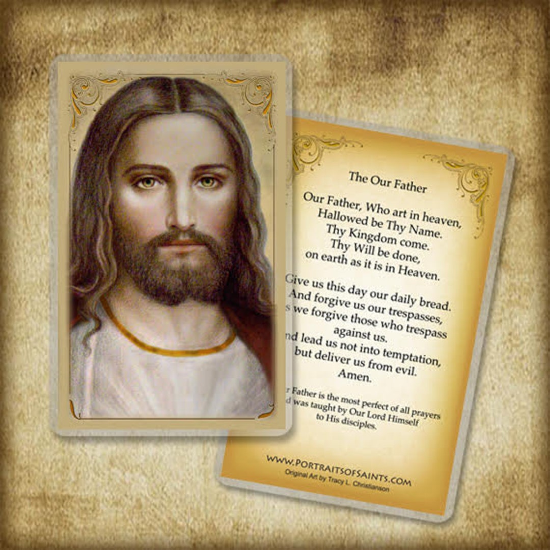 The Our Father Holy Card/prayer Card - Etsy
