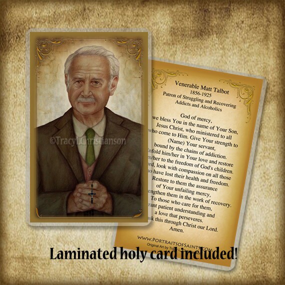 Matt Talbot Wood Icon and Holy Card GIFT SET Catholic Saint for ...