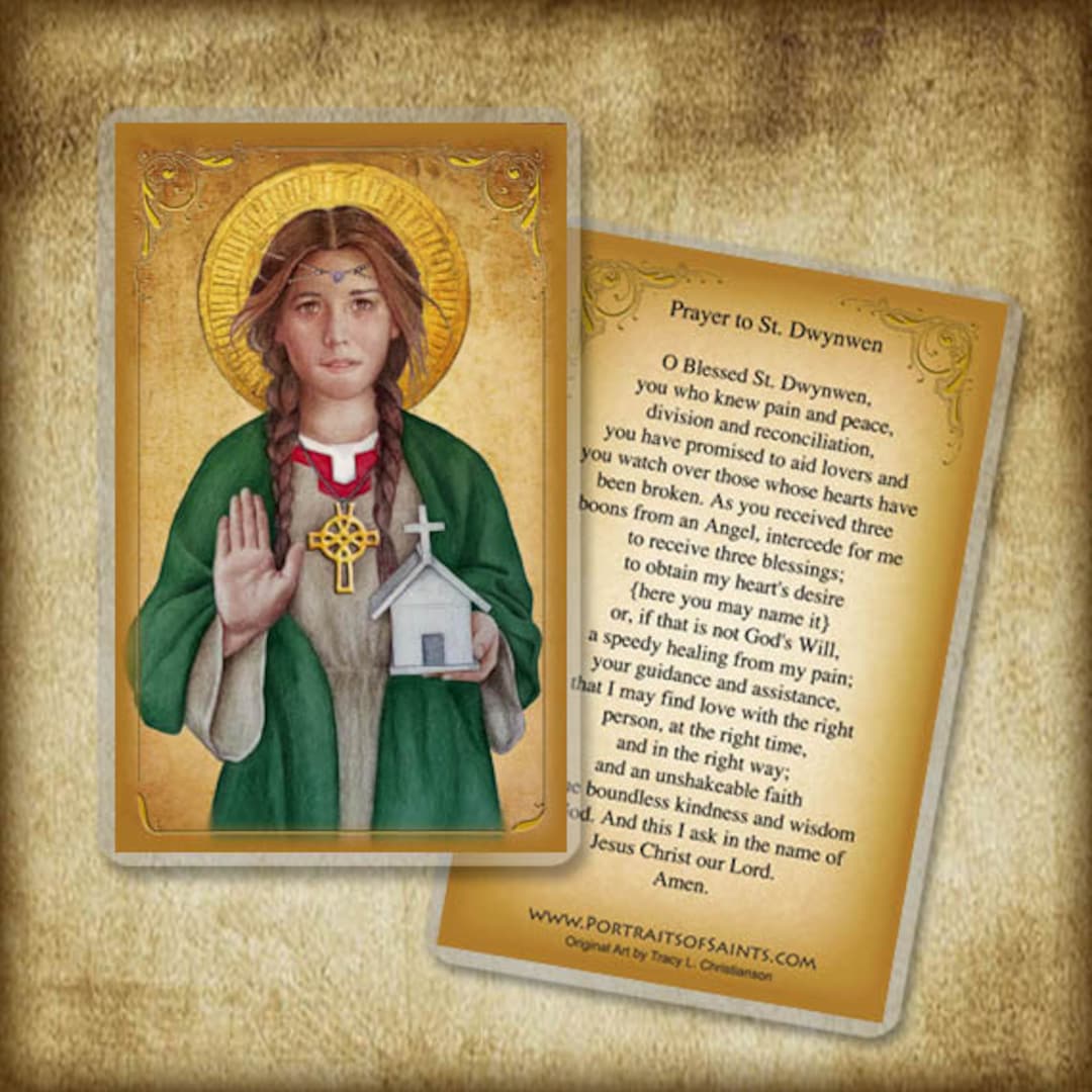 St. Dwynwen Holy Card, Patron of Lovers - Etsy