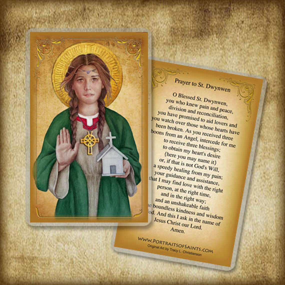 St. Dwynwen Holy Card, Patron of Lovers - Etsy