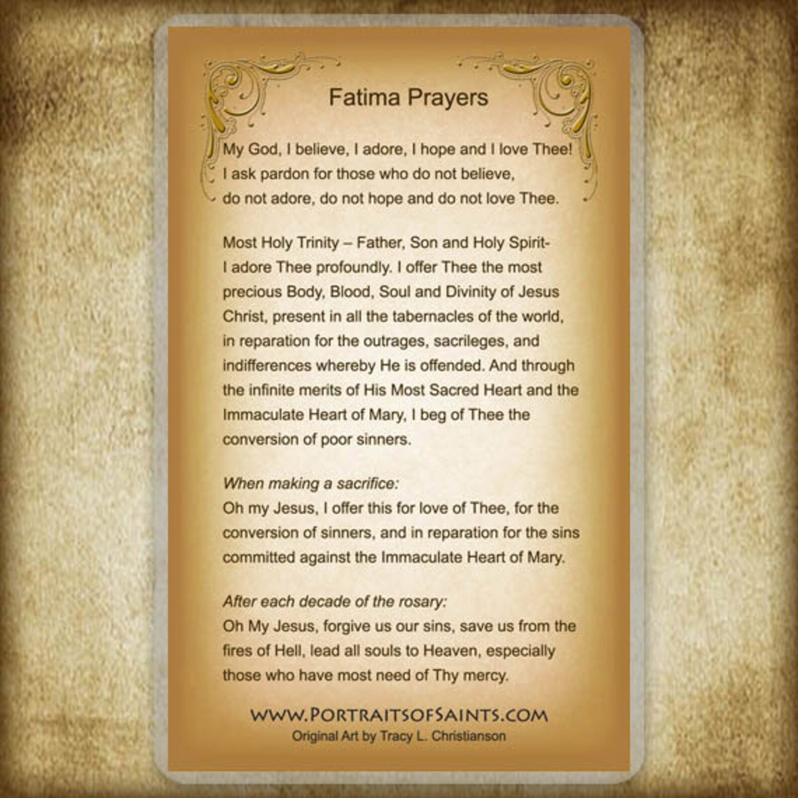 Our Lady of Fatima Holy Card - Etsy