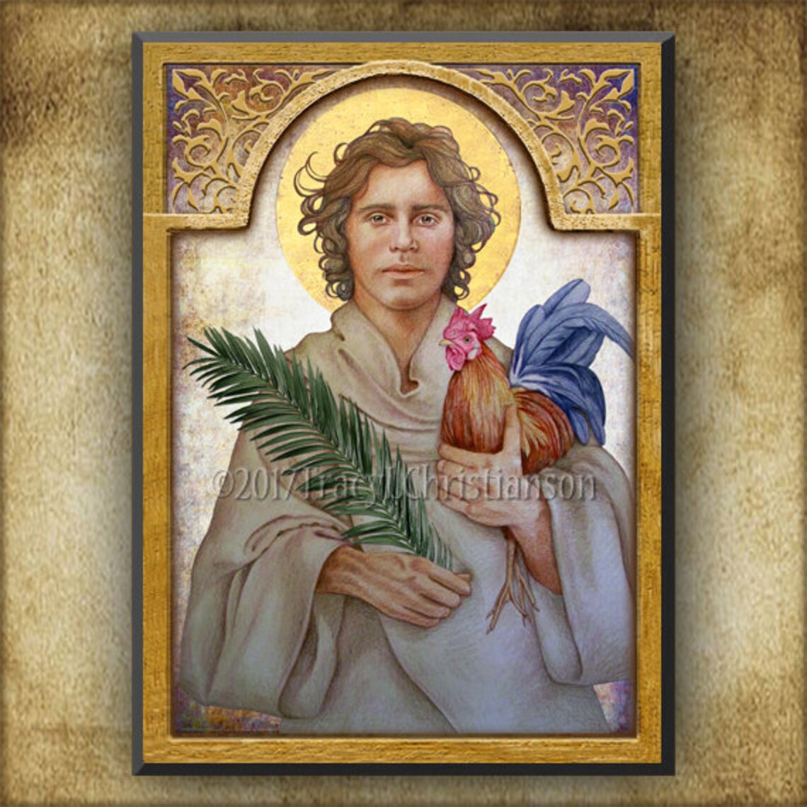 St. Vitus Wood Icon & Holy Card GIFT SET Catholic Patron of - Etsy