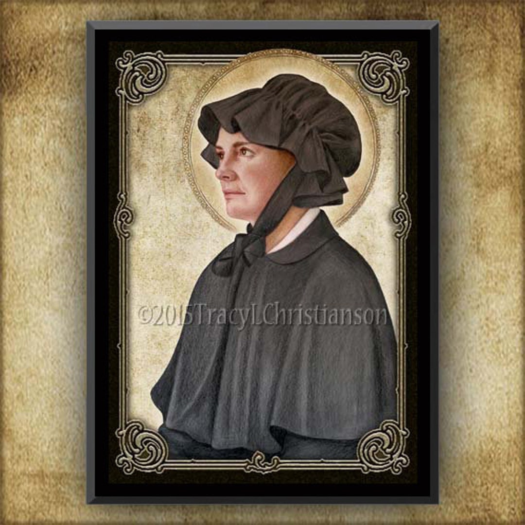 St. Elizabeth Ann Seton Plaque & Holy Card GIFT SET, Patron of Catholic ...