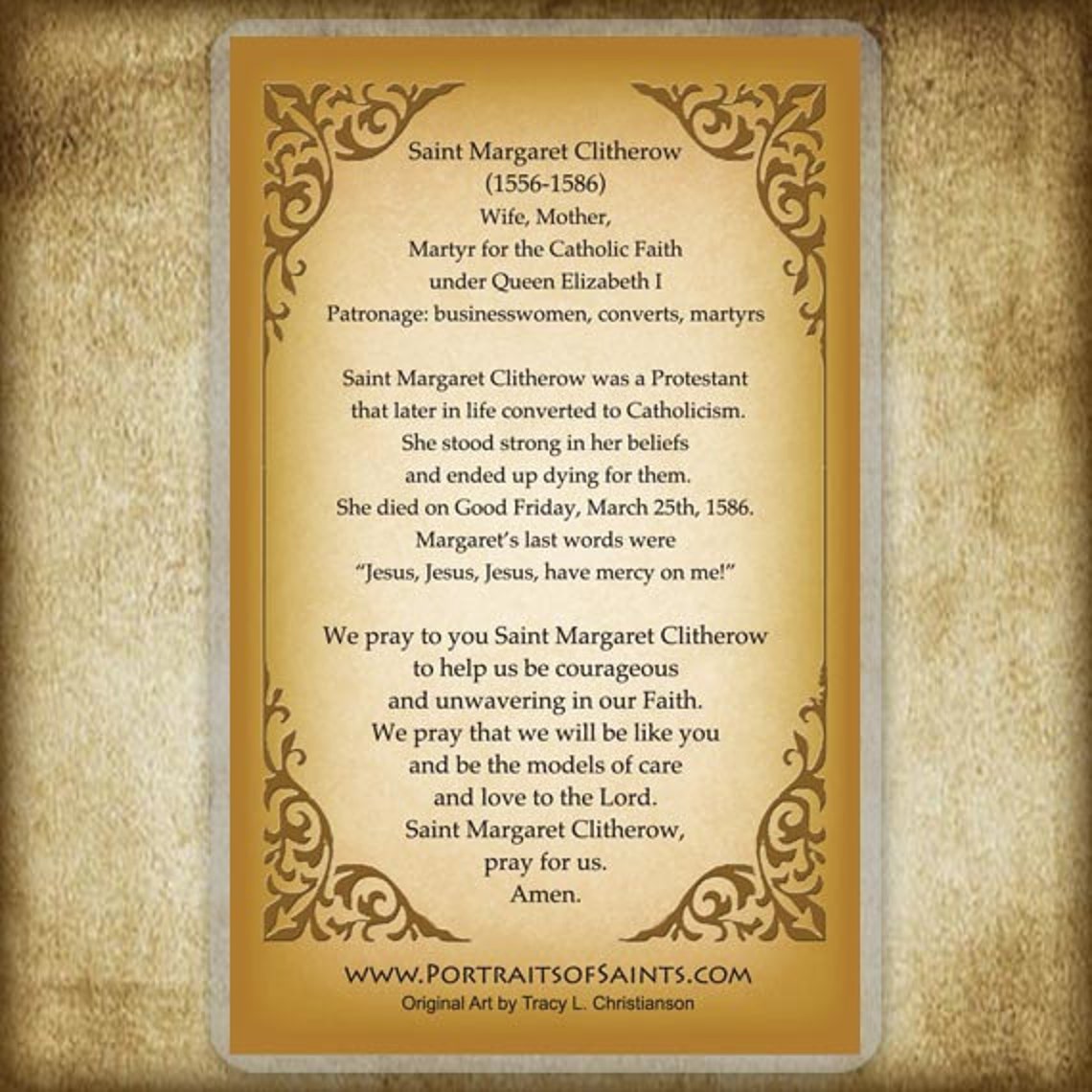 St. Margaret Clitherow Holy Card, English Reformation Martyr - Etsy