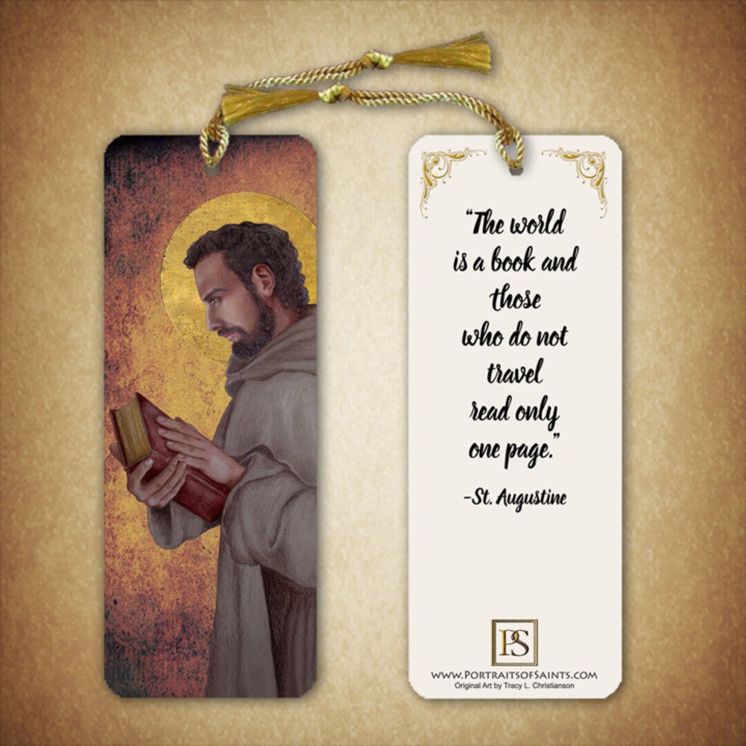 St. Augustine Bookmark, Inspirational Quote - Etsy