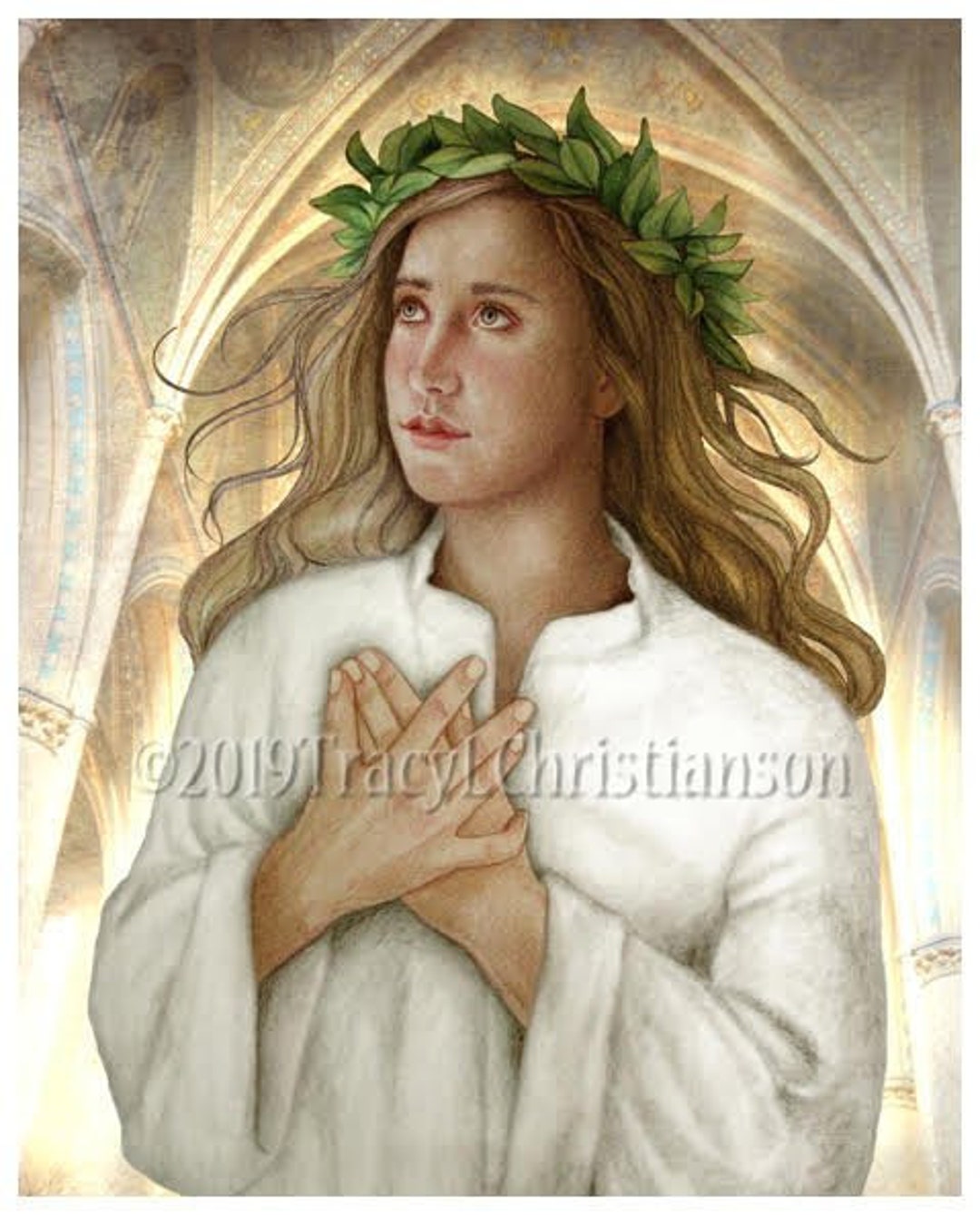 St. Christina the Astonishing Art Print, Catholic Patron Saint of ...