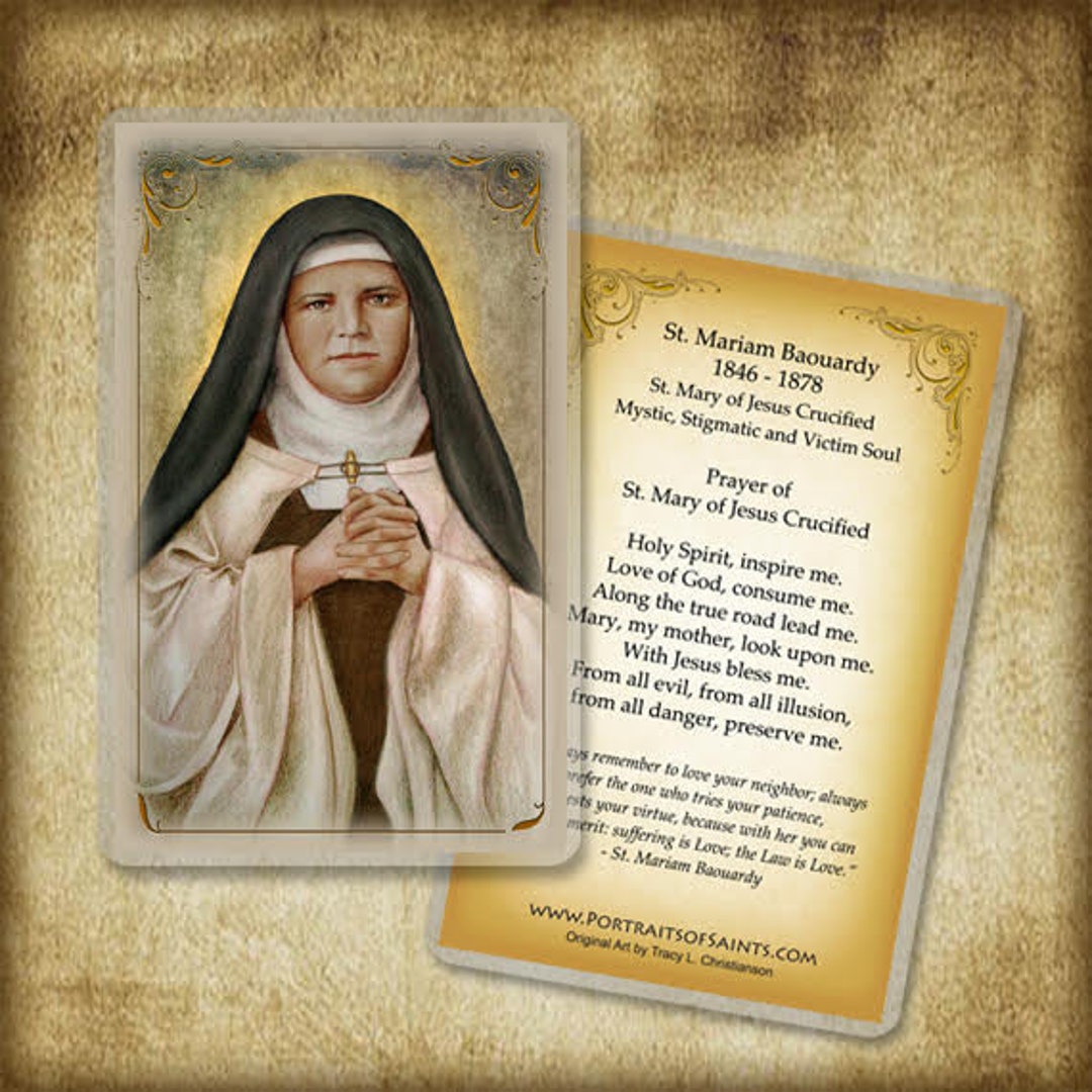 St. Mariam Baouardy Holy Card, Catholic Prayer Card - Etsy