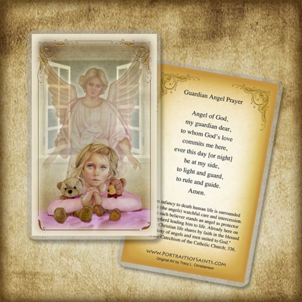 Guardian Angel Prayer Card - Etsy