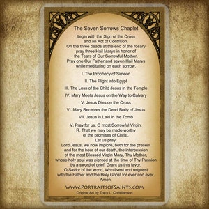 Our Lady of Sorrows Prayer Card - Etsy