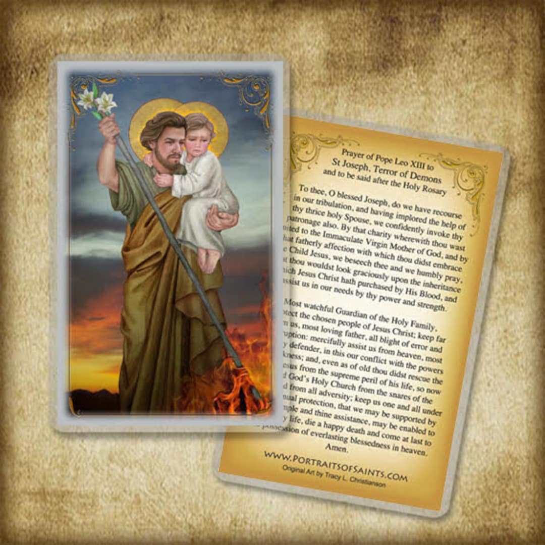 St. Joseph, Terror of Demons Holy Card, Prayer Card - Etsy