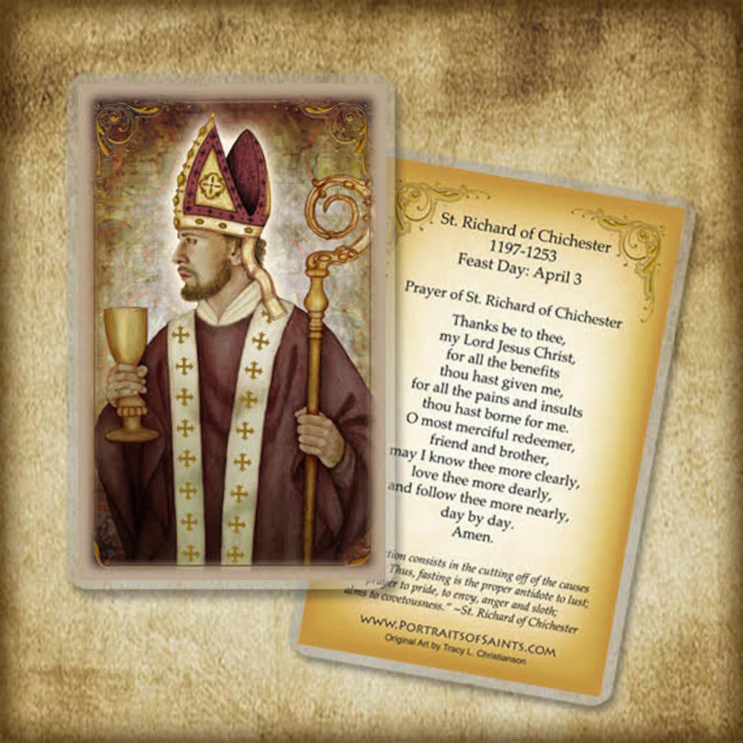 St. Richard of Chichester Catholic Holy Card - Etsy