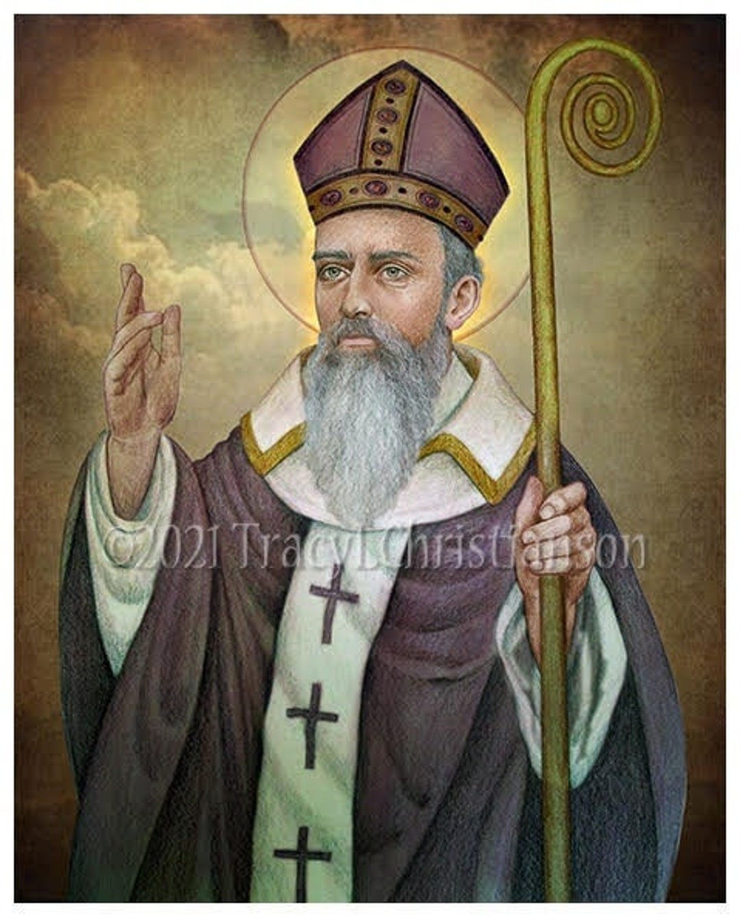 St. Finbarr of Cork Fine Art Print/picture, Catholic Irish Saint - Etsy