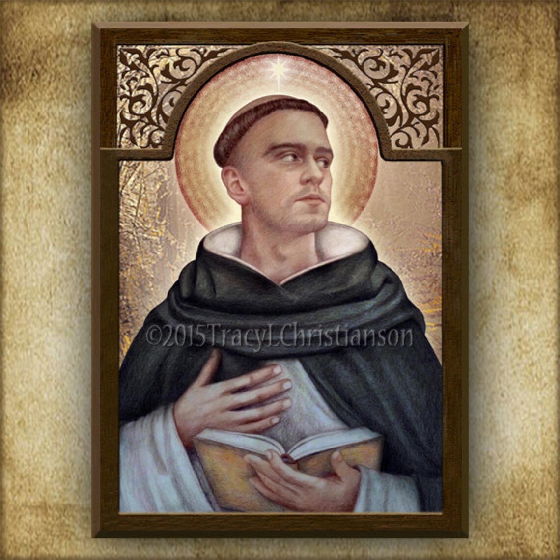 St. Dominic Wood Icon & Holy Card GIFT SET, Patron Saint of the ...
