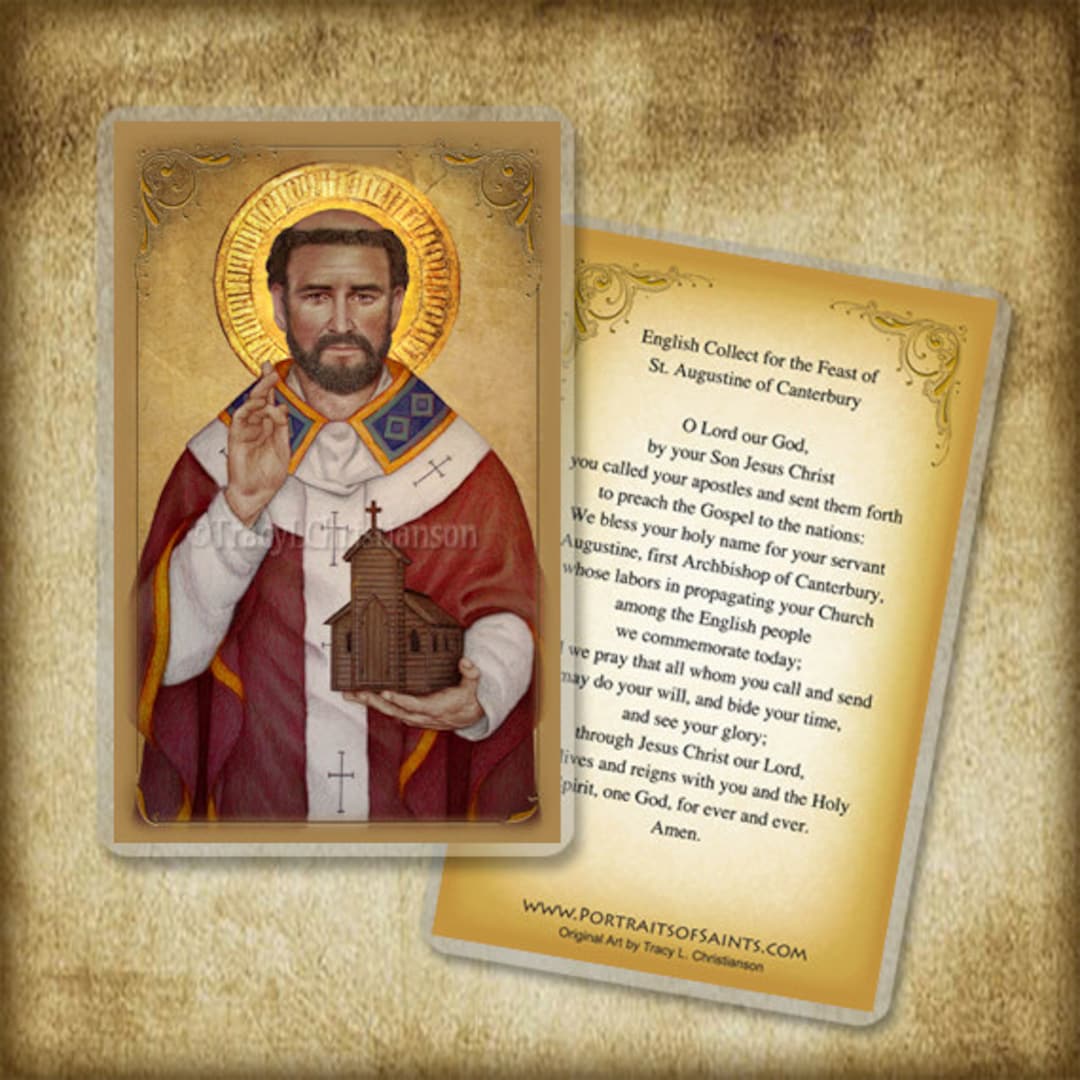 St. Augustine of Canterbury Holy Card - Etsy