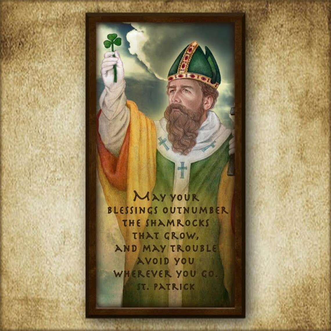 St. Patrick C Inspirational Plaque Saint Patrick's Day - Etsy