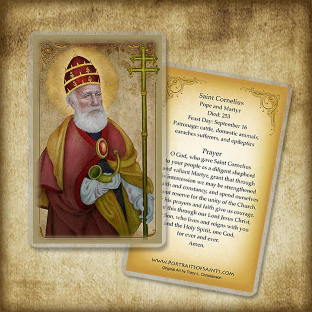 Pope St. Cornelius Prayer Card/holy Card, Patron of Domestic Animals - Etsy