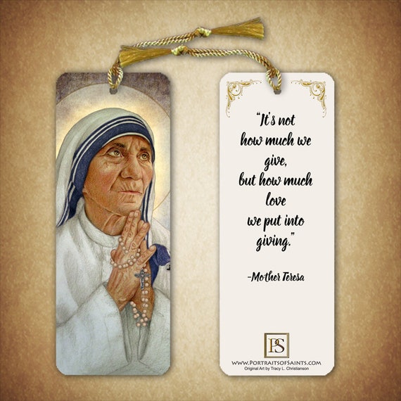 St. Mother Teresa Bookmark - Etsy
