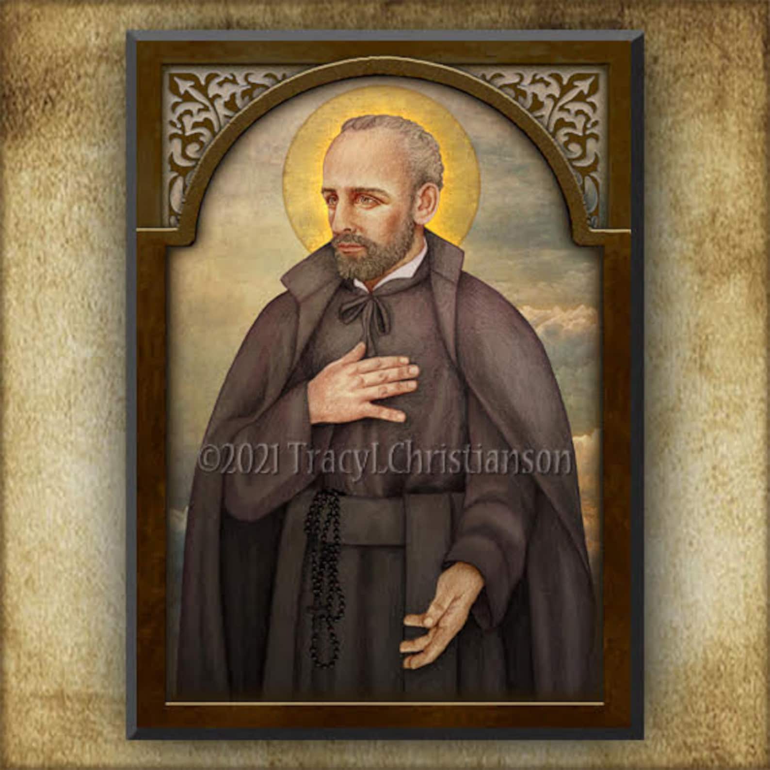 St. John Leonardi Wood Icon & Holy Card GIFT SET Saint for - Etsy Norway