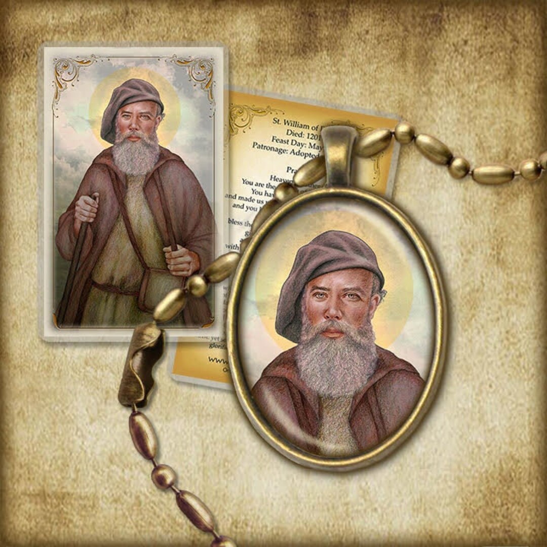 St. William of Perth Pendant/key Ring and Holy Card GIFT SET - Etsy